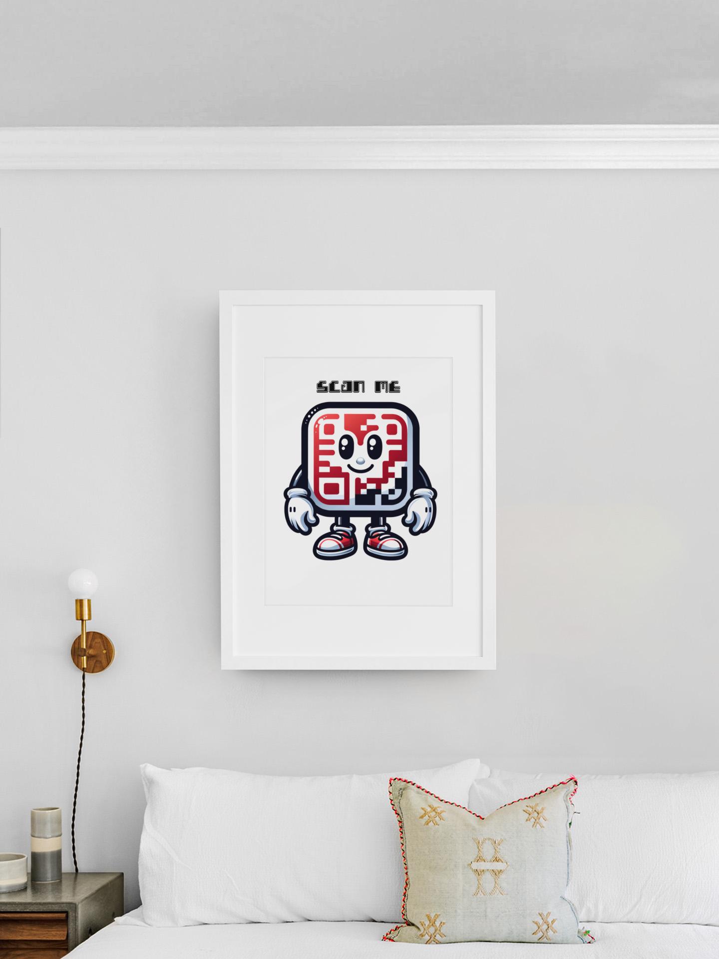 QR Code Scan Me Print, Printable Wall Art, Rick Roll Qr Code, Funny ...