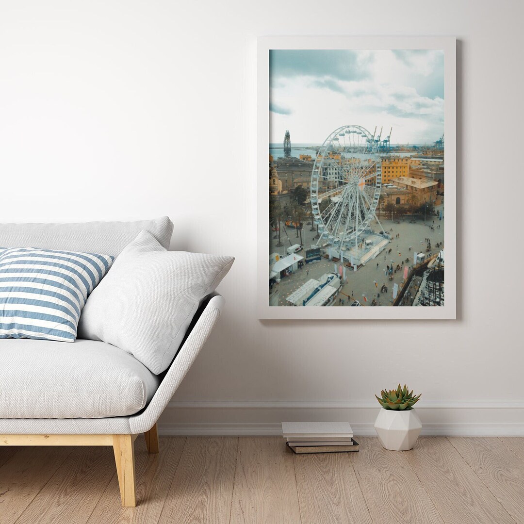 Digital Wall Art Ferris Wheel, Wall Art for Home Decor, Custom Wall Art ...