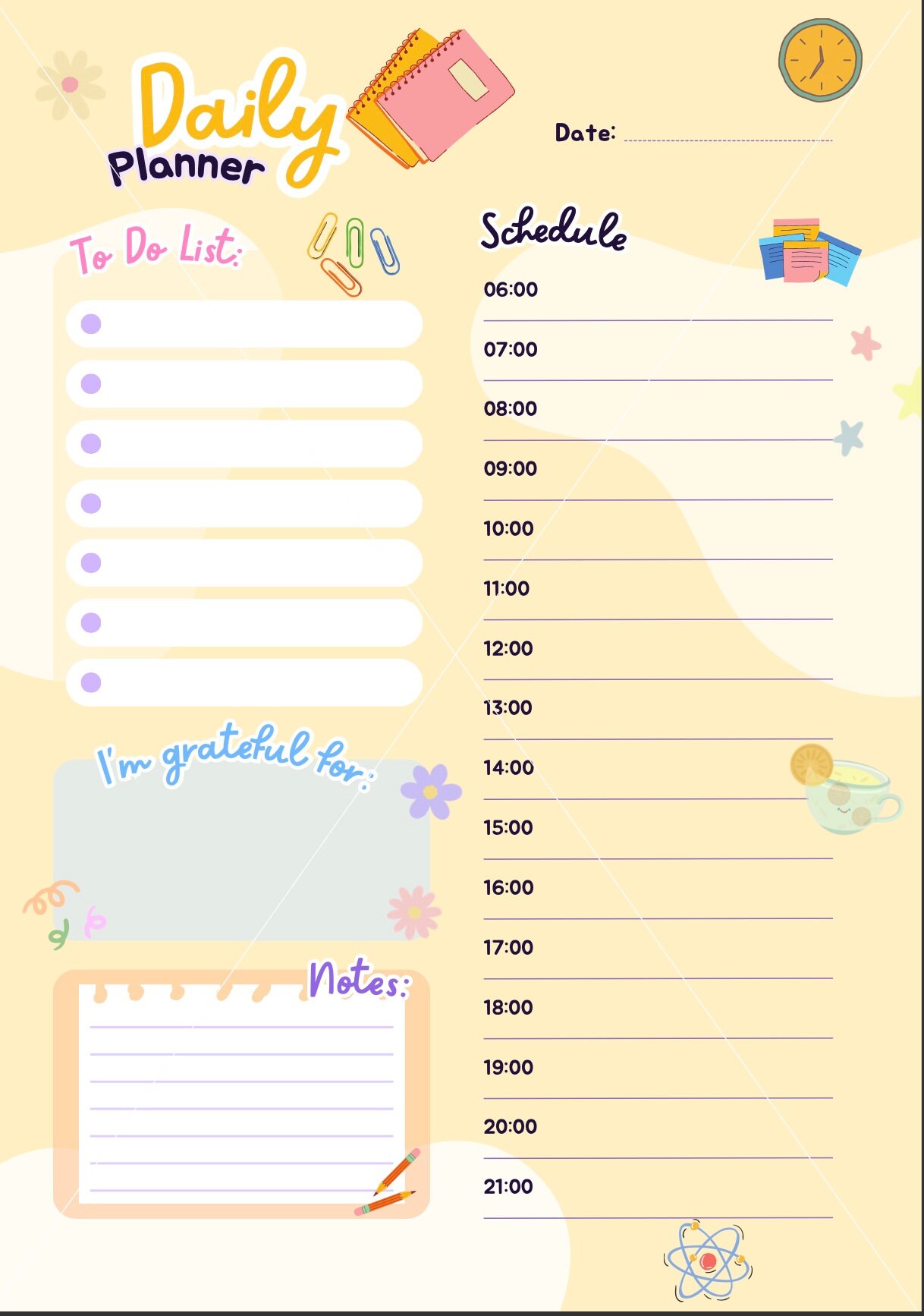 Student Daily Planner - Etsy