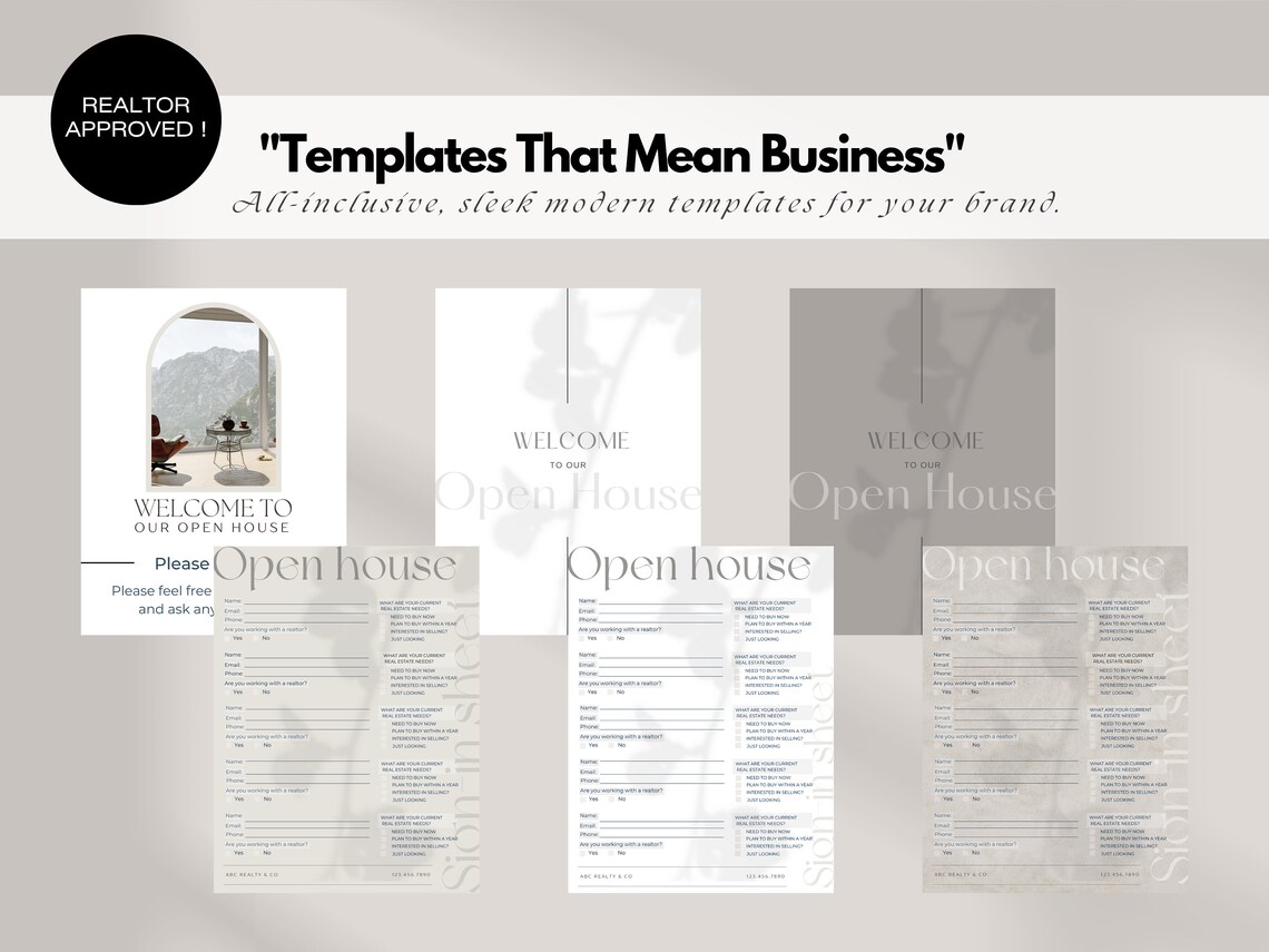 Open House Sign-in Form, Welcome Poster, Open House, Realtor Templates ...