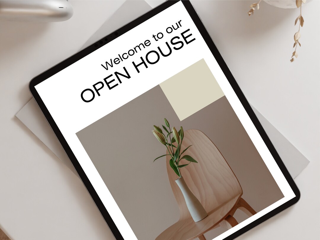Open House Sign-in Form, Welcome Poster, Open House, Realtor Templates ...