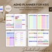 Colorful ADHD Planner for Kids, Weekly Planner, Visual Schedule ...