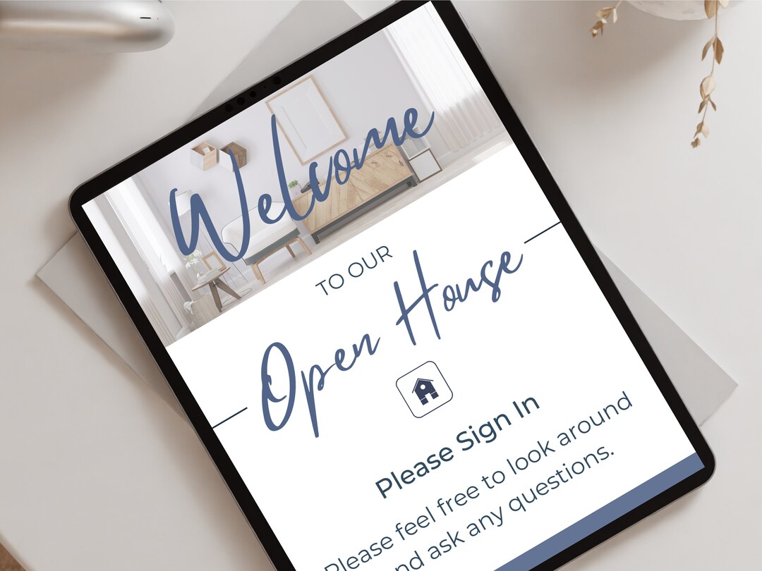 Open House Sign-in Form, Welcome Poster, Open House, Realtor Templates ...