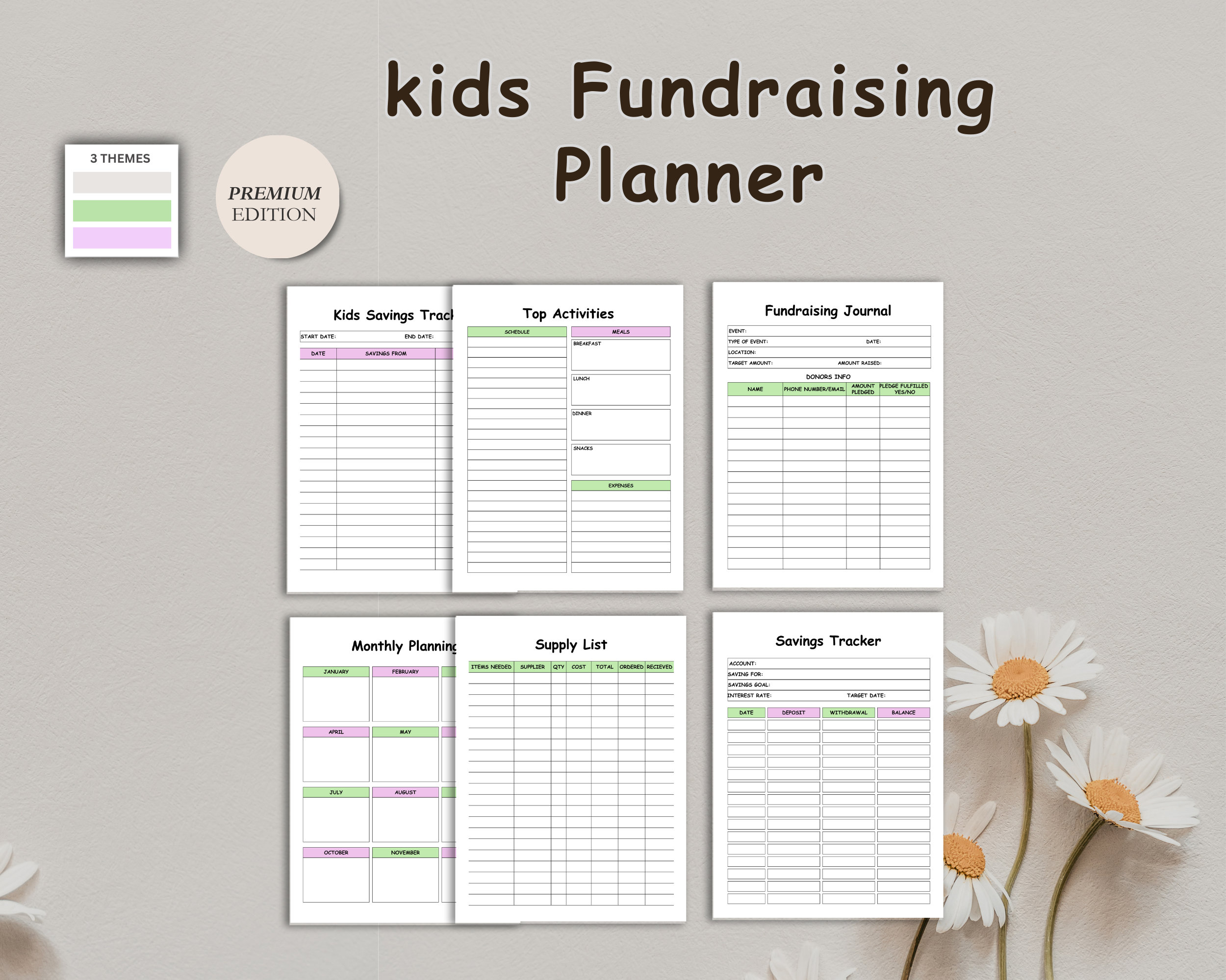 Kids Fundraising Planner, School Fundraiser Organizer, Planning Guide ...
