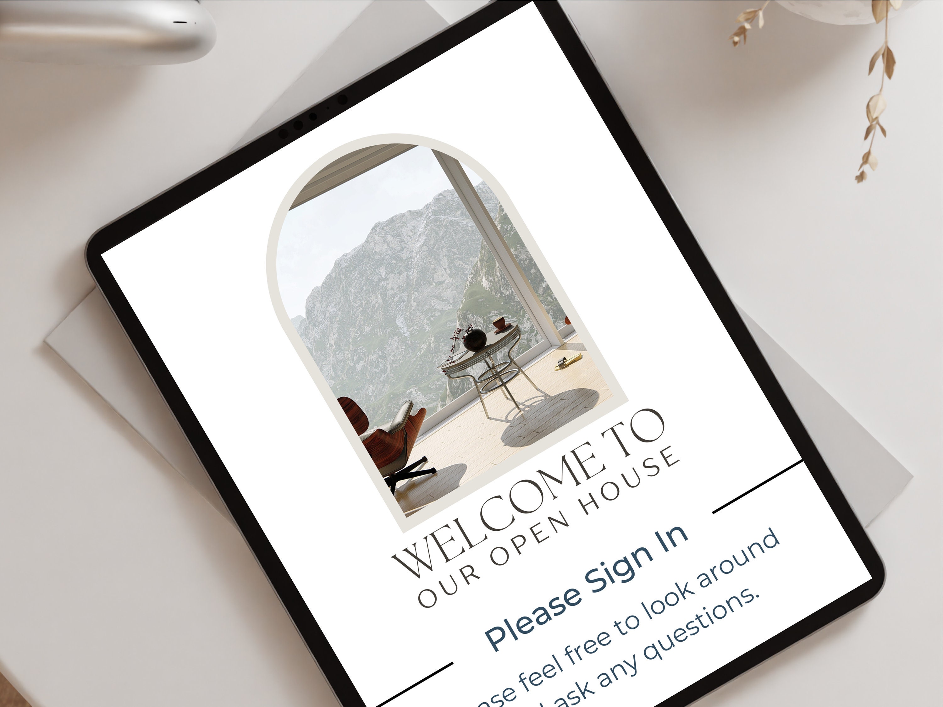 Open House Sign-in Form, Welcome Poster, Open House, Realtor Templates ...