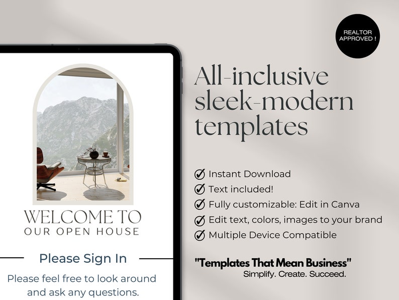 Open House Sign-in Form, Welcome Poster, Open House, Realtor Templates ...
