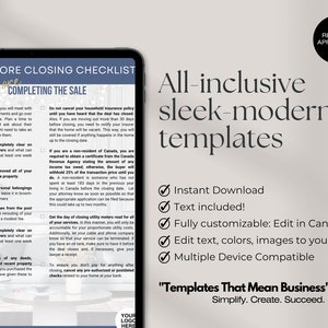 Seller's Before & After Closing Checklist, After Closing Checklist ...