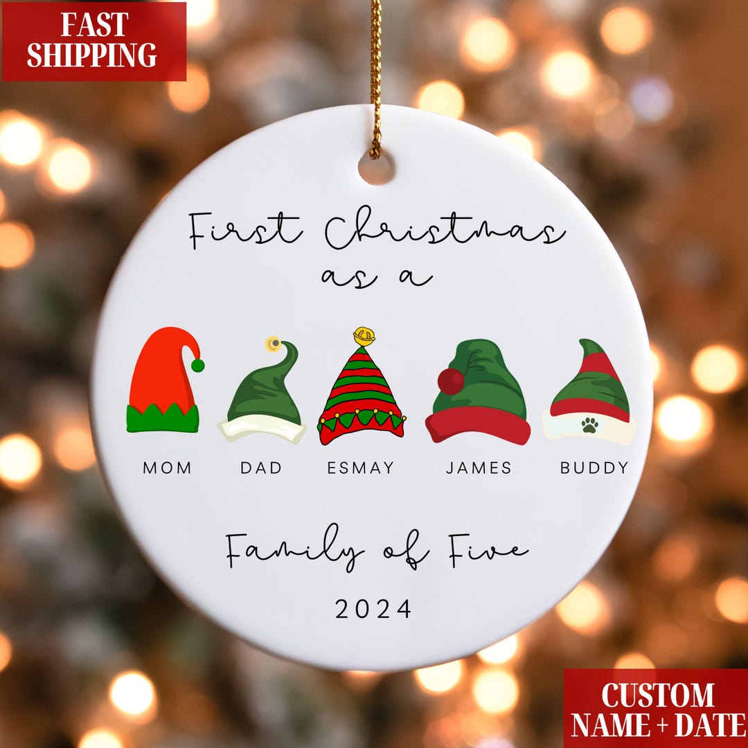 Family of Five Christmas Ornament, Family of 5 Family Ornament, First ...