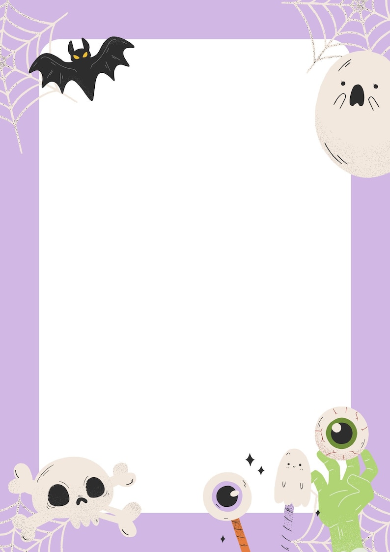 TEACHERS PRINT & GO Digital Spooky Halloween Picture Border/frame for ...