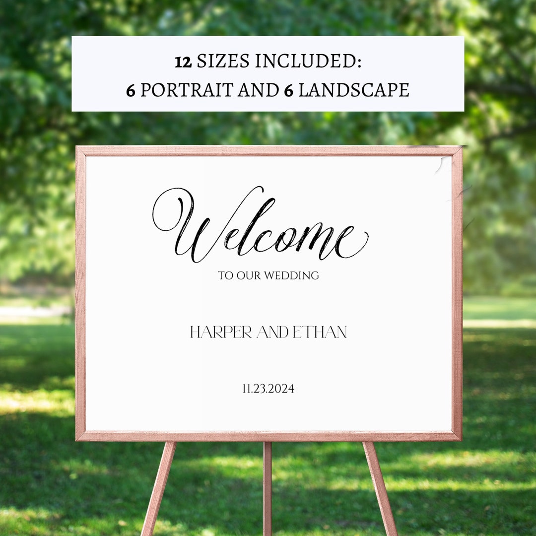 Editable Welcome Sign Welcome Sign Template Minimalist - Etsy
