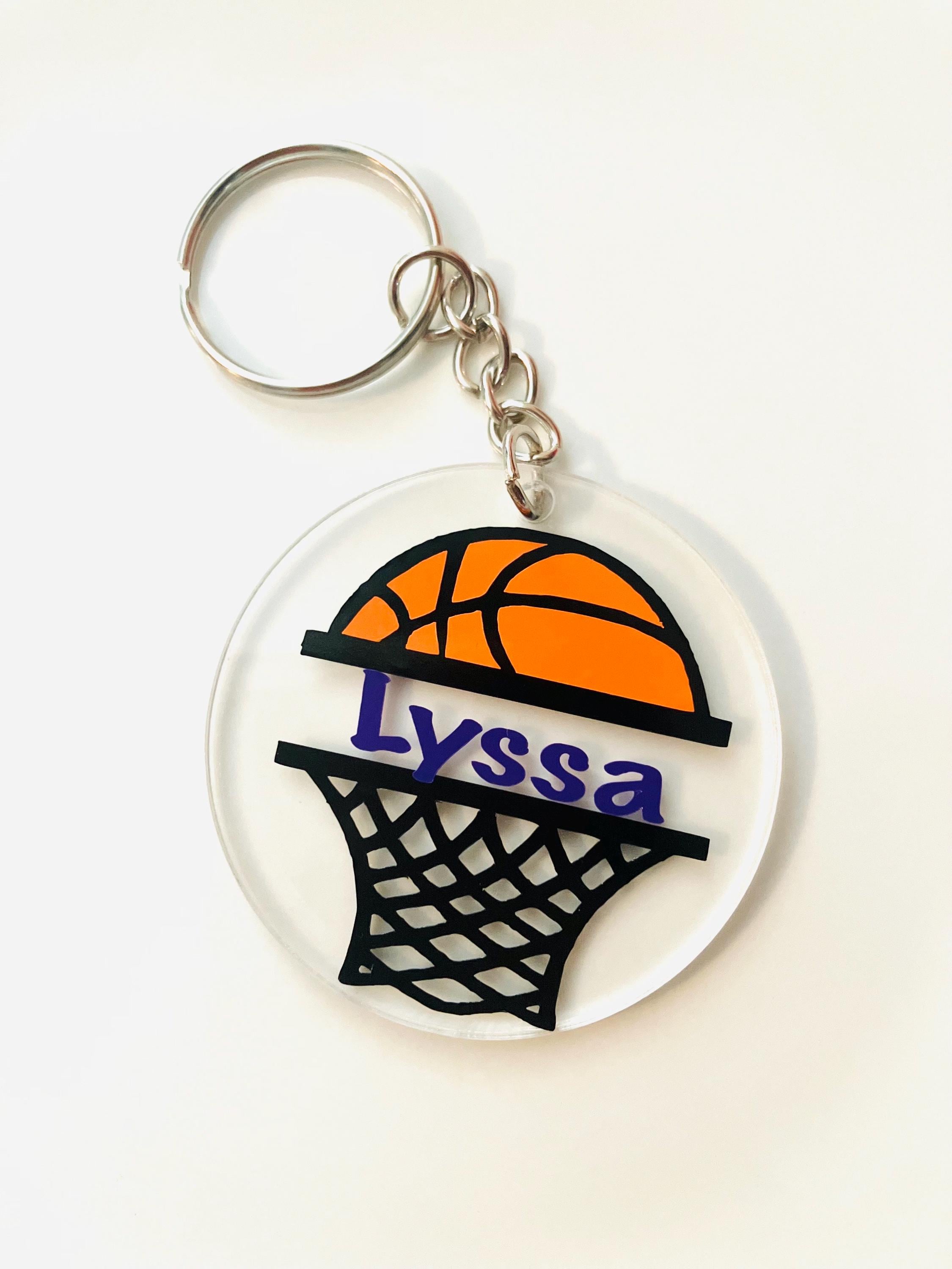 Basketball Name Keychain/bag Keychain/ Personalized Keycain - Etsy