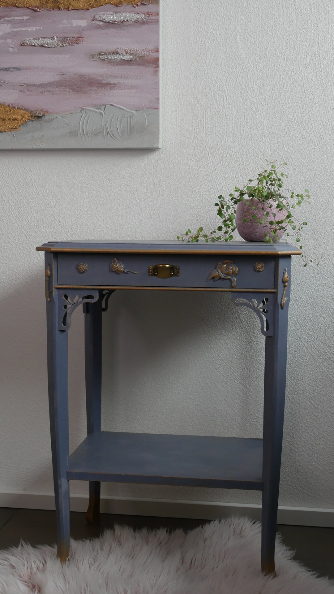 Vintage Shabby Side Table Chest of Drawers Selva - Etsy