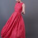 Linen Dress PINK, Vintage Linen Gown, Sleeveless Linen Dress, Fall ...