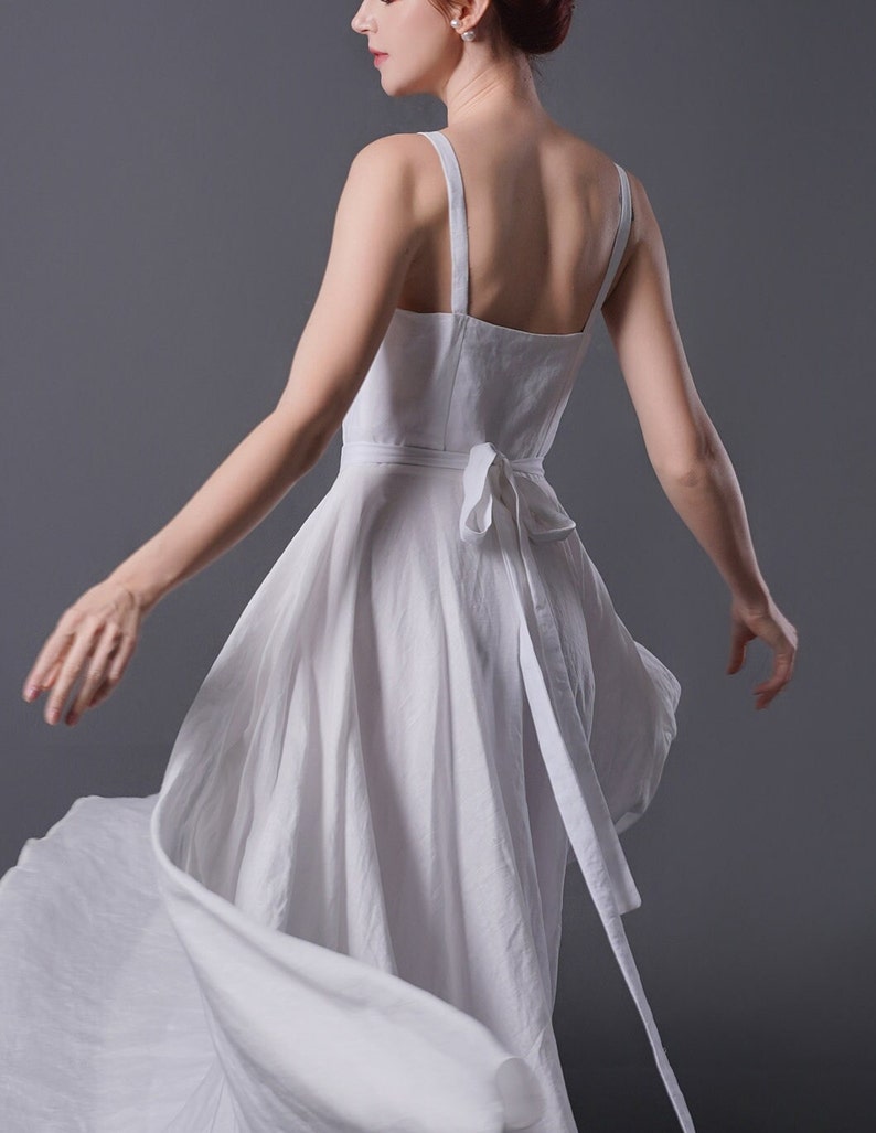 Linen Wedding Dress PURE Modest Wedding Dress Summer Wedding - Etsy