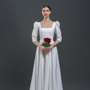 Linen Wedding Dress RUBY - Lace up Back - Linen Bridal Gown ...
