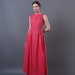 Linen Dress PINK, Vintage Linen Gown, Sleeveless Linen Dress, Fall ...