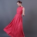 Linen Dress PINK, Vintage Linen Gown, Sleeveless Linen Dress, Fall ...