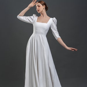 Linen Wedding Dress RUBY - Lace up Back - Linen Bridal Gown ...