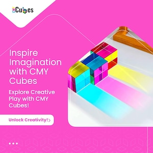 CMY Cube ORIGINAL 50cm - Handcrafted Color Cube for Subtractive Mixing ...
