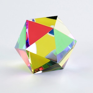 CMY Cubes® the Motus - Icosahedron, Optical Polyhedron, Subtractive ...
