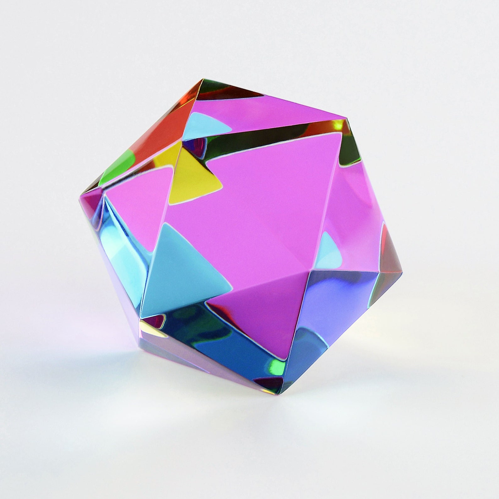 CMY Cubes® the Motus - Icosahedron, Optical Polyhedron, Subtractive ...