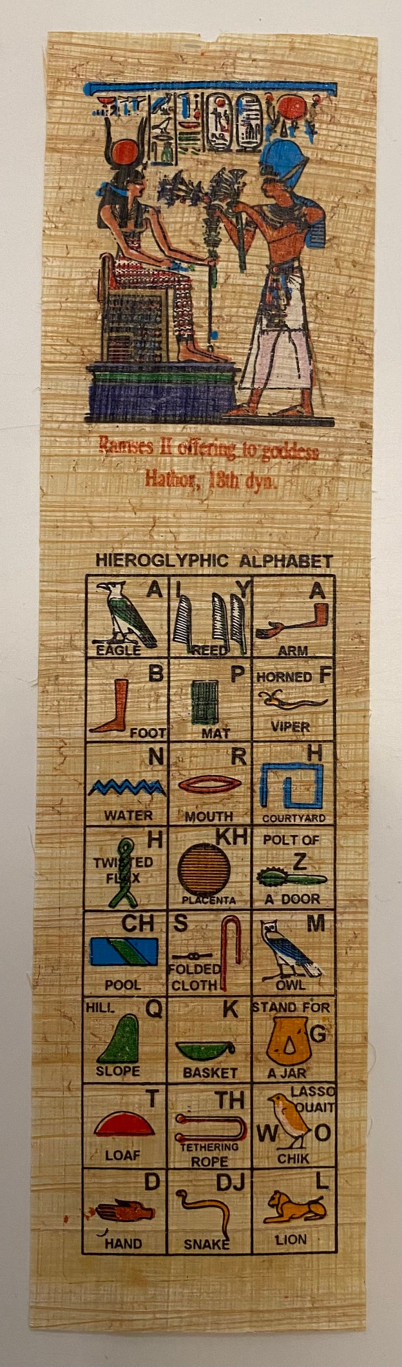 A Copy of Ancient Egyptian Papyrus as Bookmarks, History Educational ...