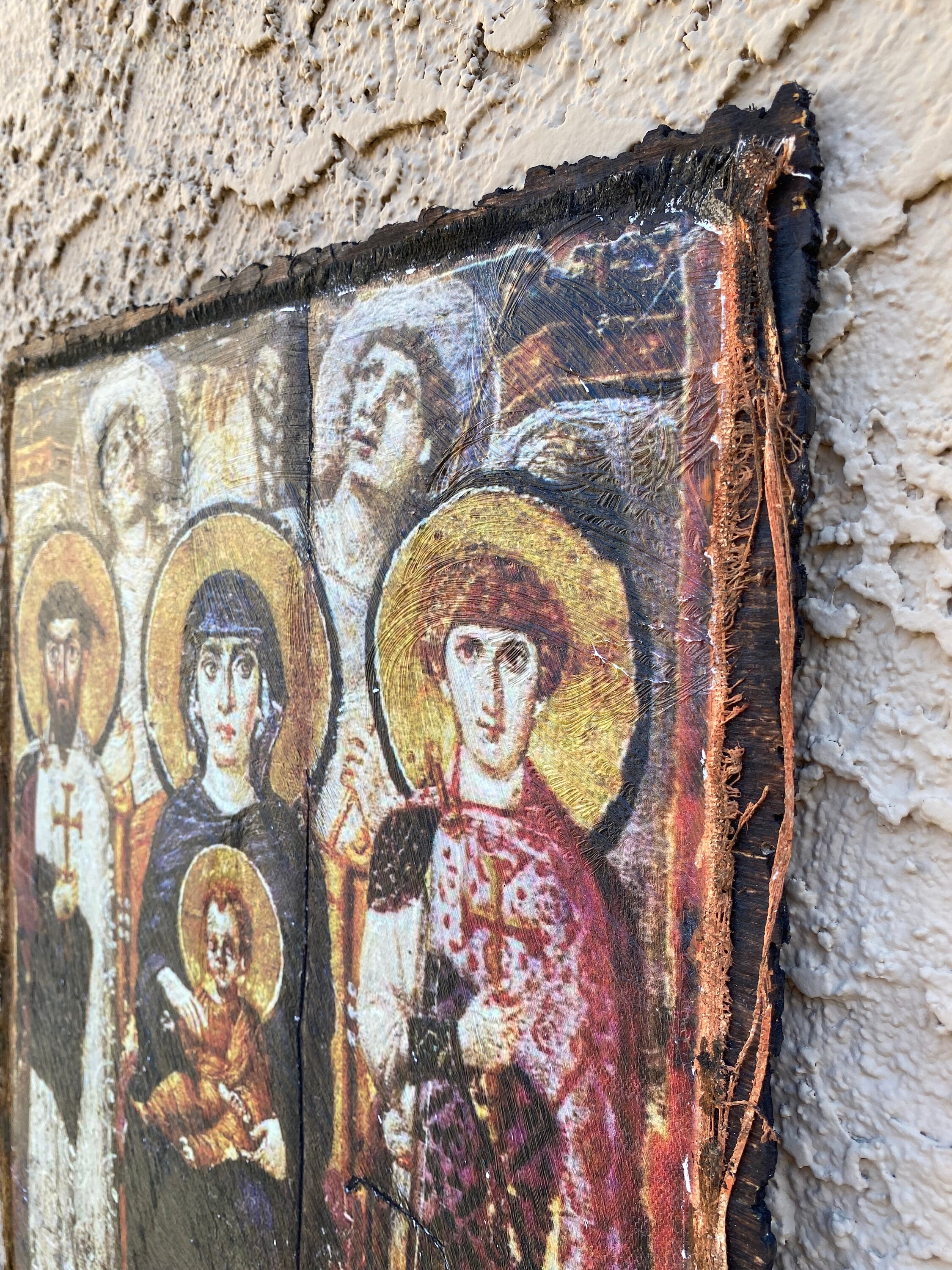 Jesus, St Mary, Apostles and Angels, Effected as an Ancient Christian ...