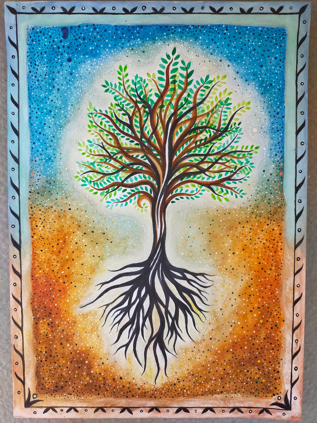 Glossy Paper Colorful Tree Poster - Etsy