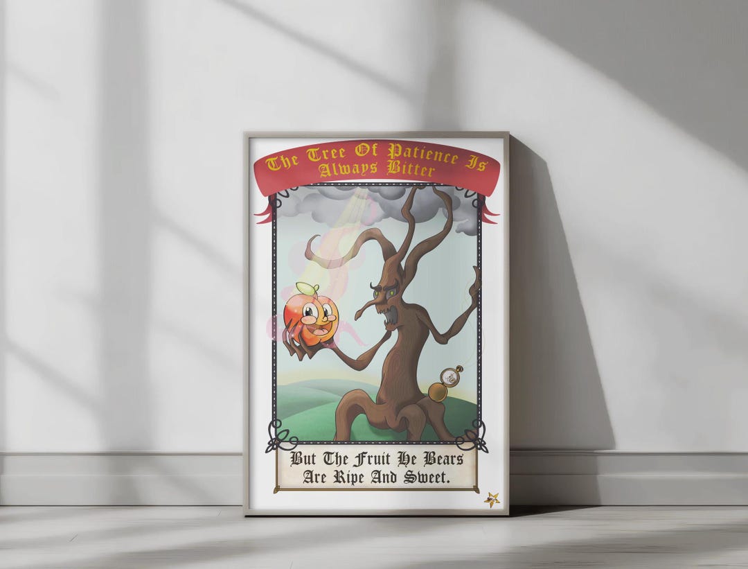 Tree of Patience | Inspirational Motivational Poster Print | Digital ...