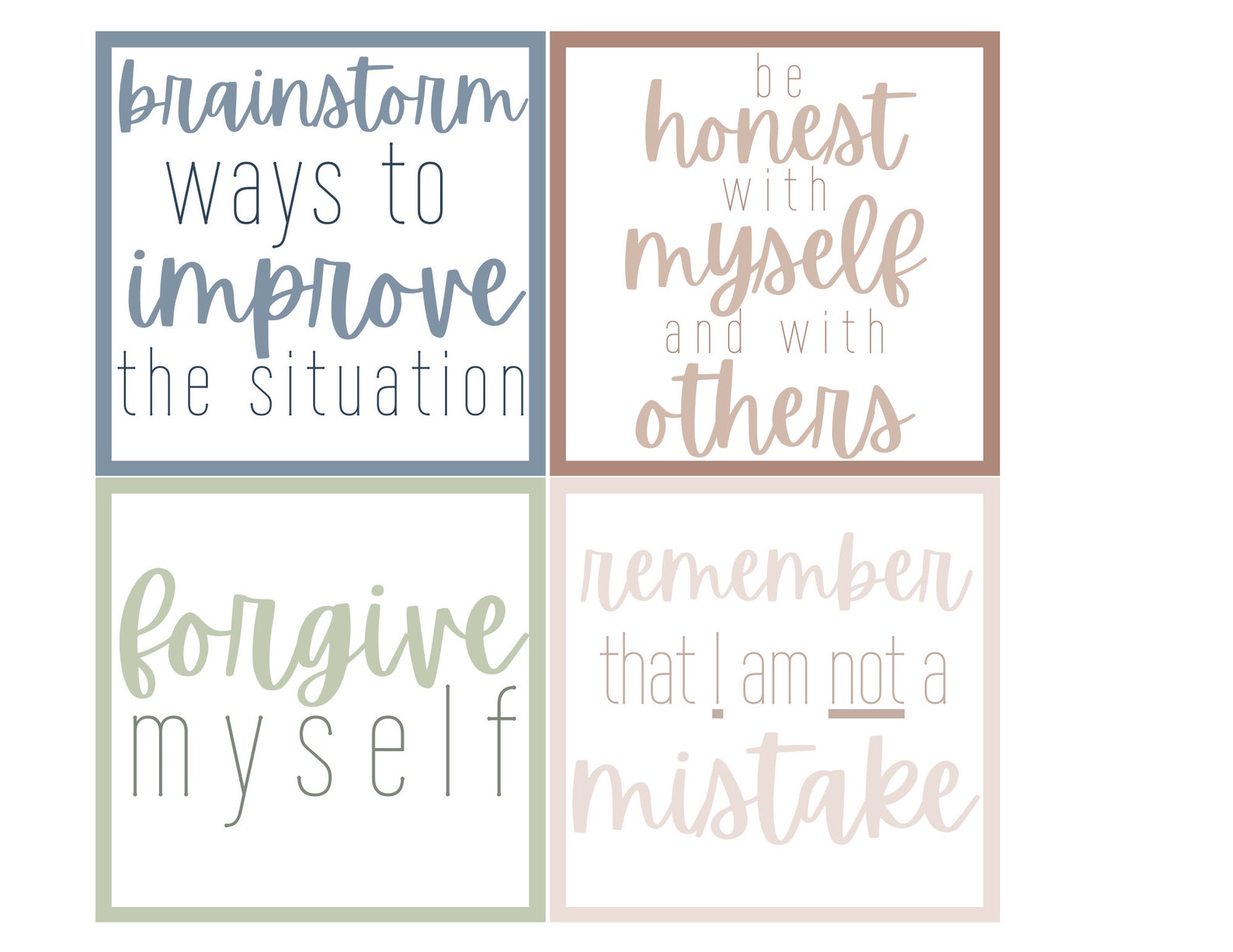 What to Do When I Make a Mistake Poster - Etsy