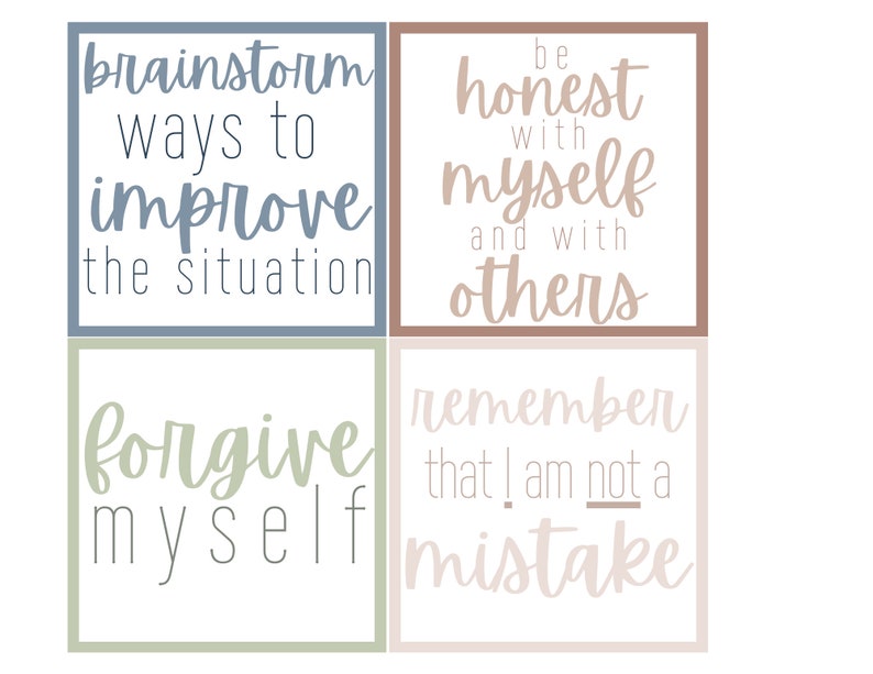 What to Do When I Make a Mistake Poster - Etsy