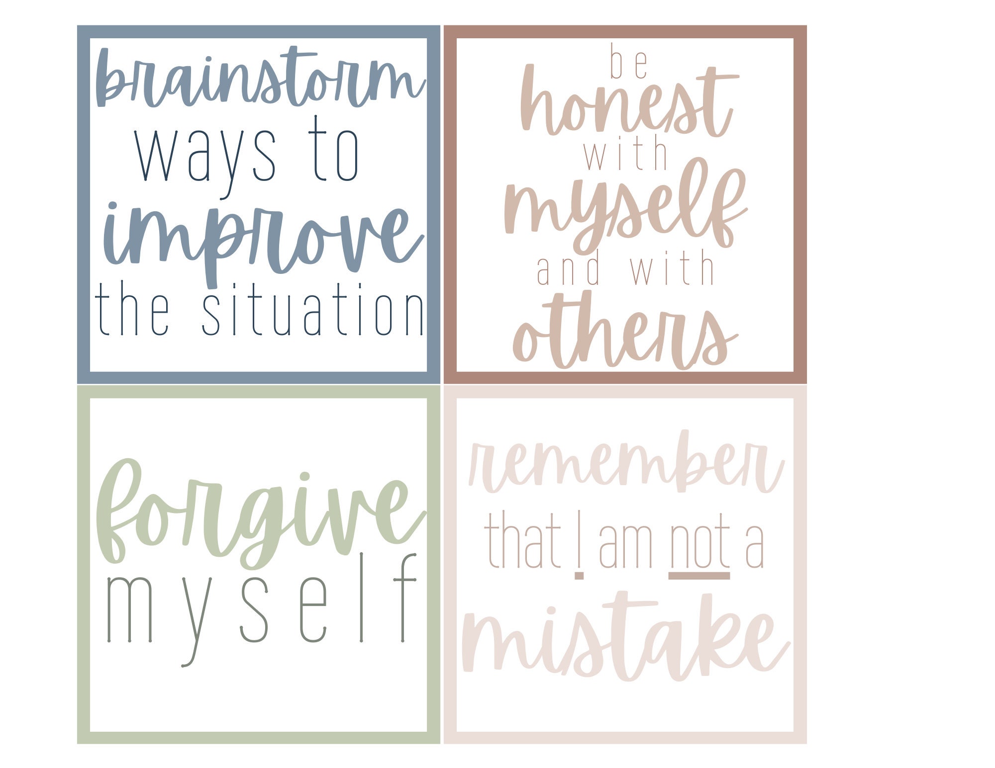 What to Do When I Make a Mistake Poster - Etsy