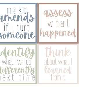 What to Do When I Make a Mistake Poster - Etsy