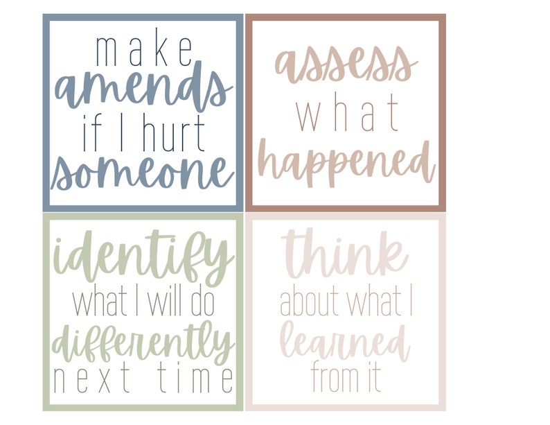 What to Do When I Make a Mistake Poster - Etsy