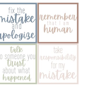 What to Do When I Make a Mistake Poster - Etsy