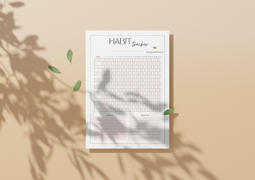 Habit Tracker Printable, Weekly & Monthly Tracker (PDF A4) - Etsy