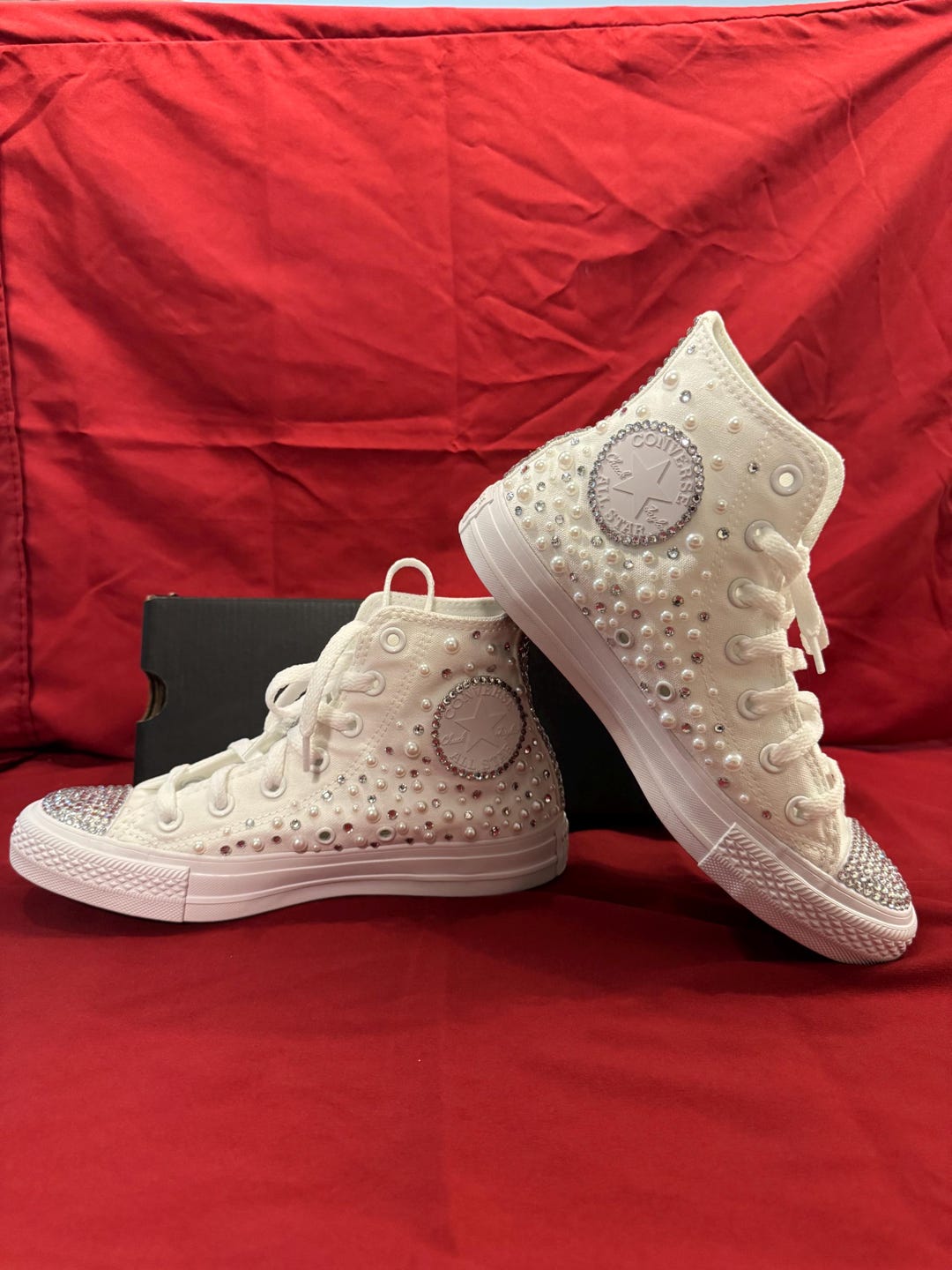 Blinged Out Converse Shoes - Etsy