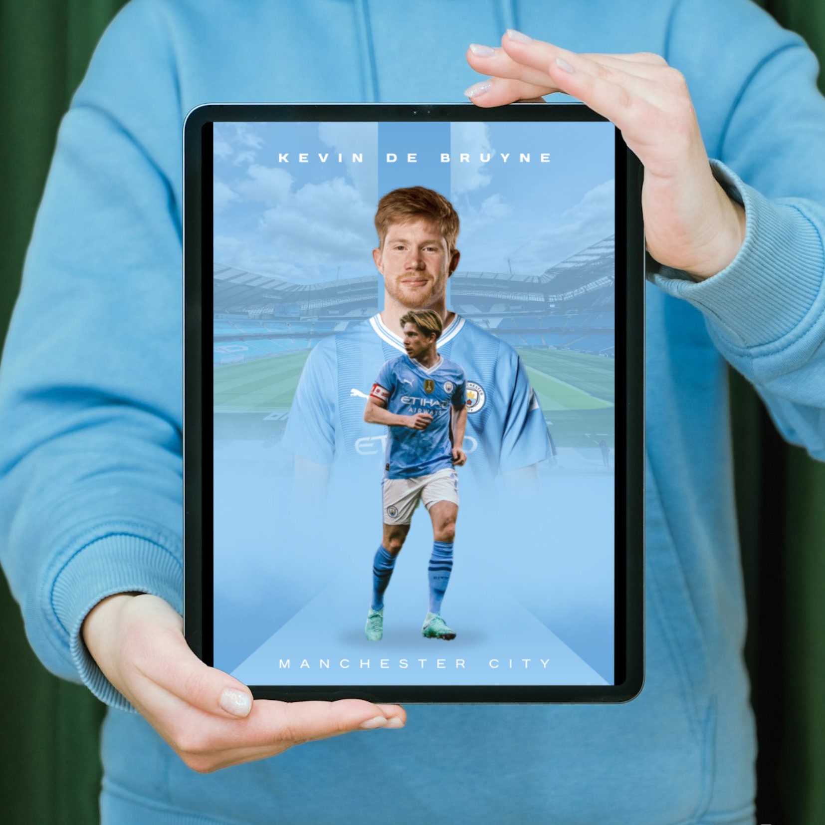 Kevin De Bruyne Poster KDB Digital Poster Kevin De Bruyne Fan Gift Room ...
