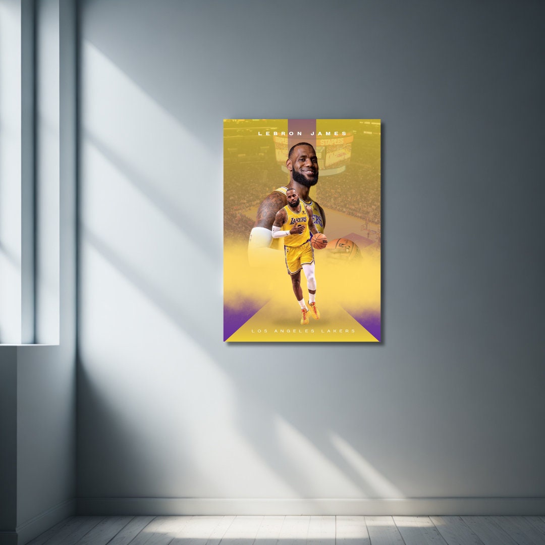 Lebron James Poster King Lebron James Digital Poster Lebron James Fan ...