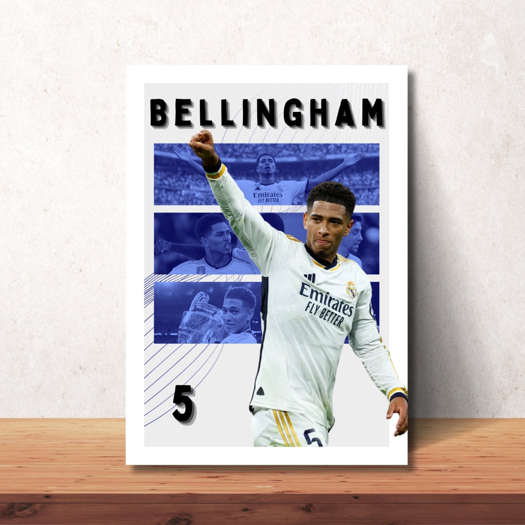 Jude Bellingham Poster Bellingham Real Madrid Digital Poster Soccer ...