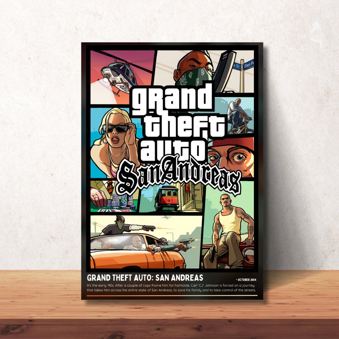 Grand Theft Auto San Andreas Digital Poster GTA San Andreas Poster ...