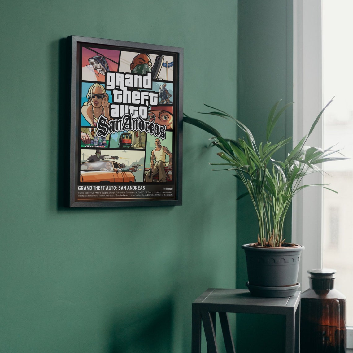 Grand Theft Auto San Andreas Digital Poster GTA San Andreas Poster ...