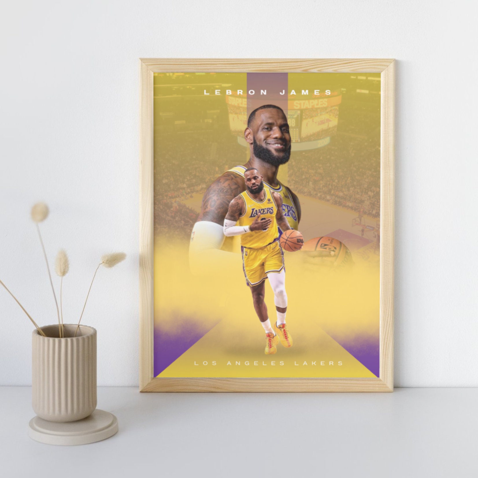 Lebron James Poster King Lebron James Digital Poster Lebron James Fan ...