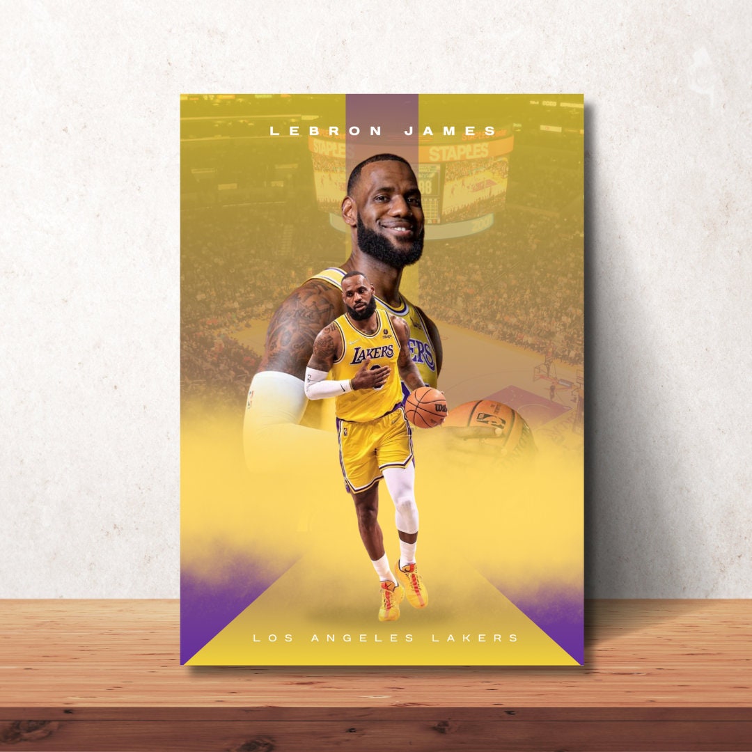Lebron James Poster King Lebron James Digital Poster Lebron James Fan ...