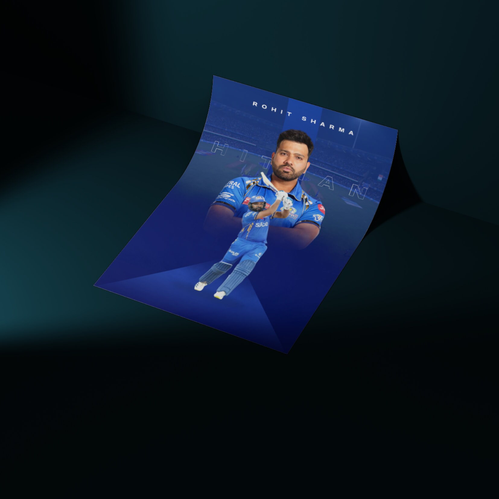 Rohit Sharma Poster Hitman Digital Poster Rohit Sharma Poster for Room ...