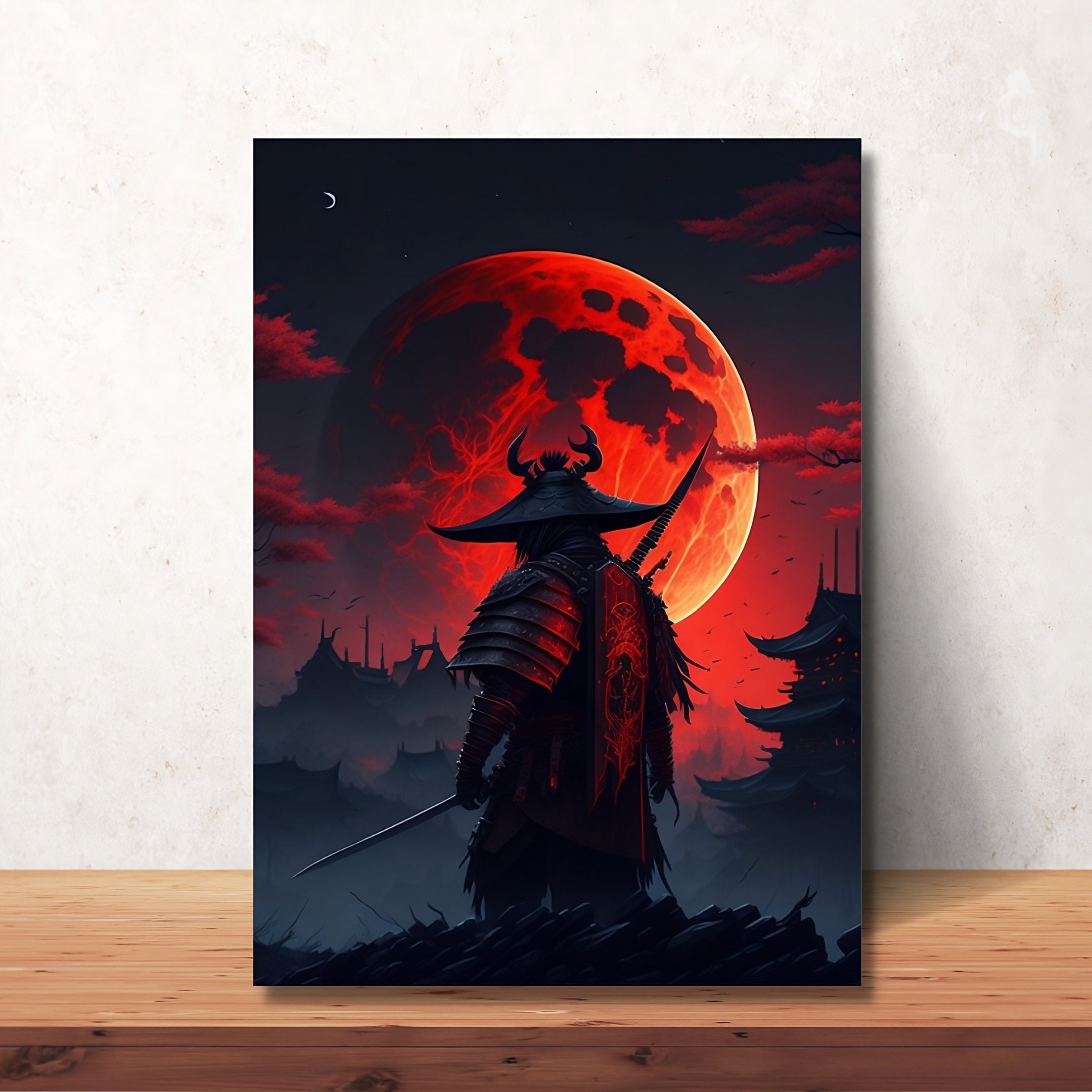 Digital Samurai Poster of Samurai Gaming Poster Samurai Japanese Theme ...