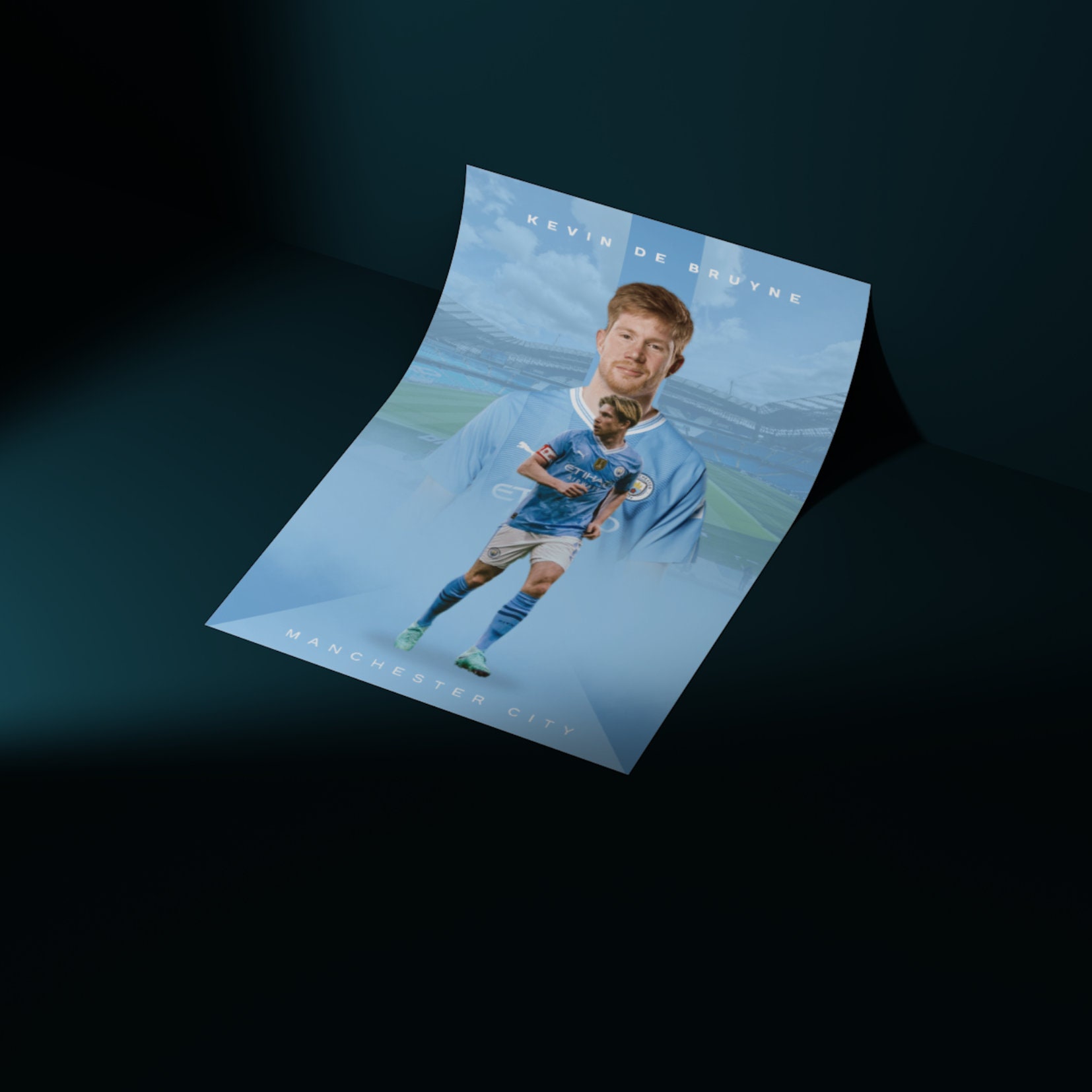Kevin De Bruyne Poster KDB Digital Poster Kevin De Bruyne Fan Gift Room ...