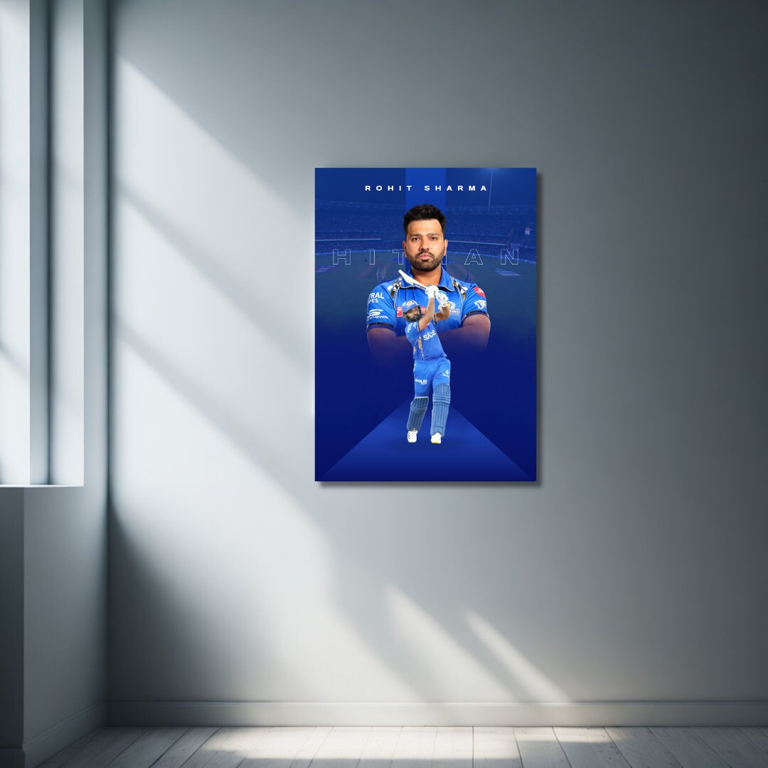 Rohit Sharma Poster Hitman Digital Poster Rohit Sharma Poster for Room ...