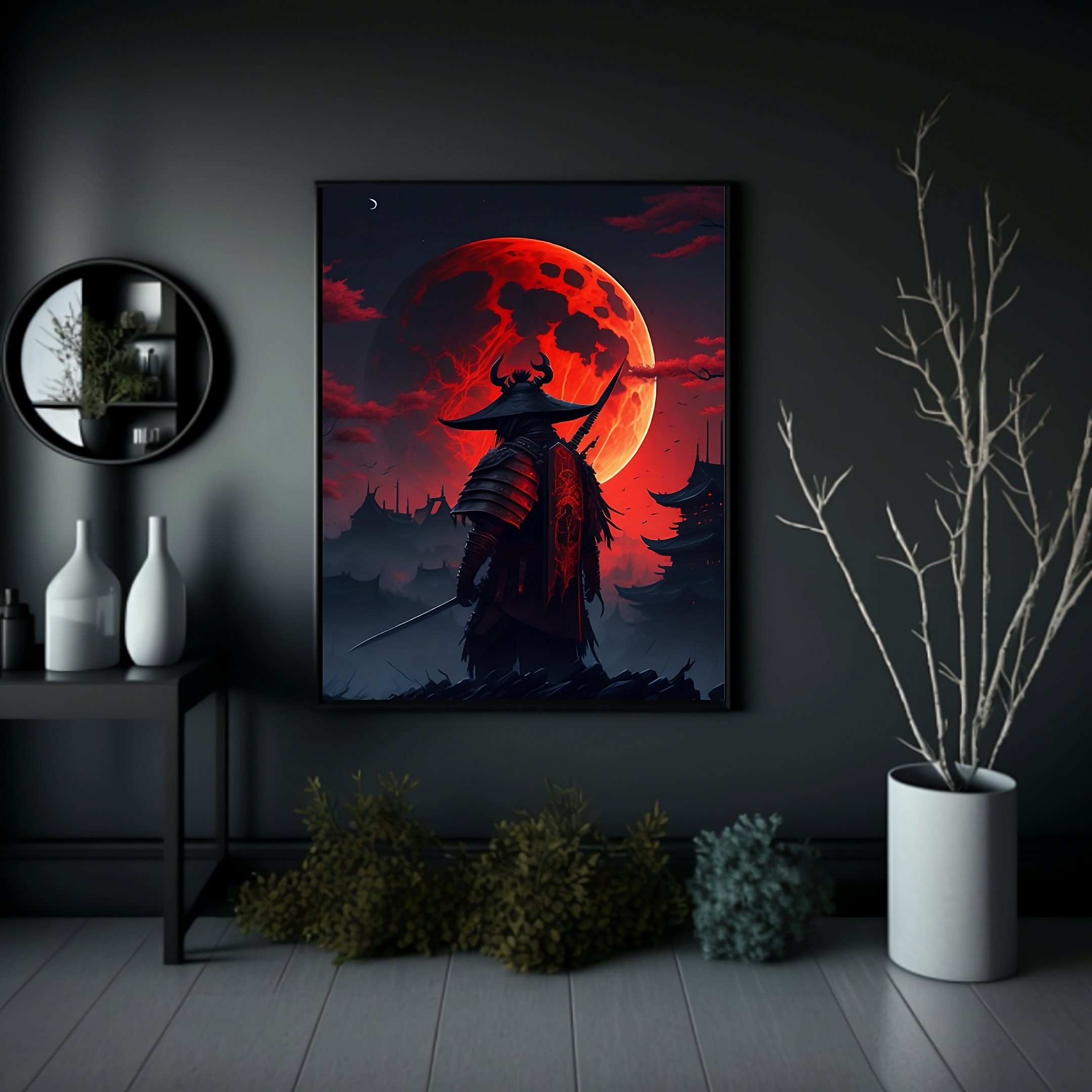 Digital Samurai Poster of Samurai Gaming Poster Samurai Japanese Theme ...