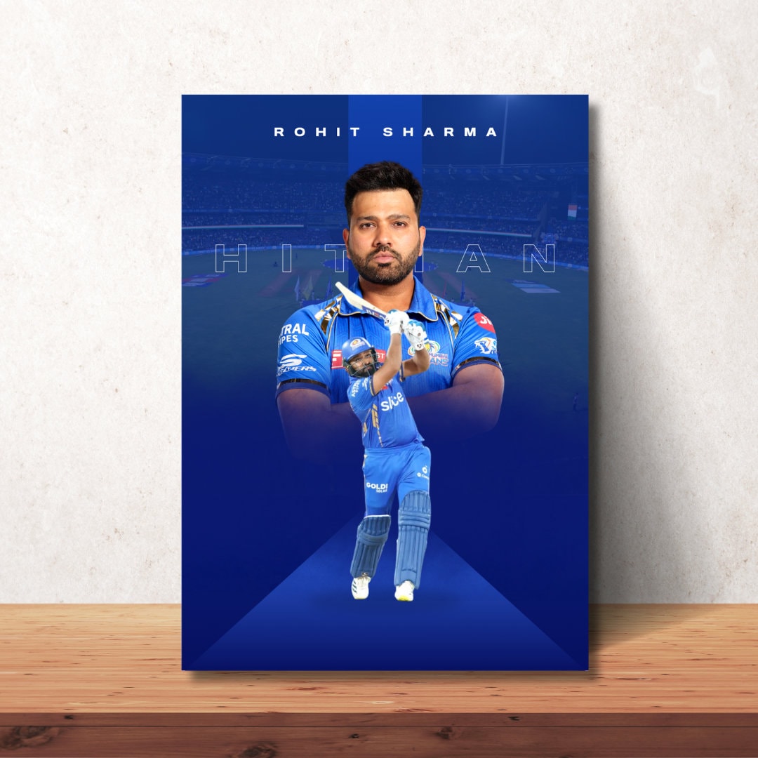 Rohit Sharma Poster Hitman Digital Poster Rohit Sharma Poster for Room ...